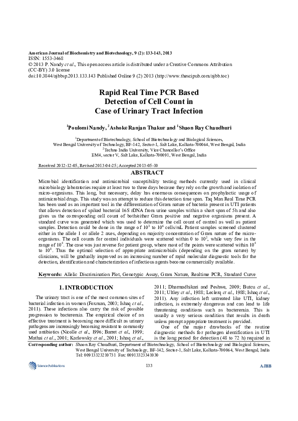 (PDF) Rapid Real Time PCR Based Detection of Cell Count in Case of ...