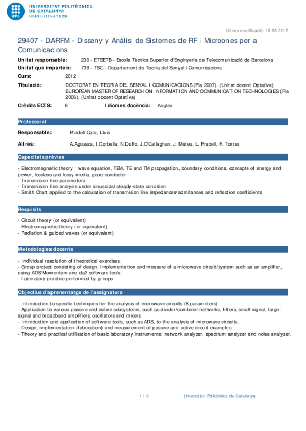 Pdf 29407 Design And Analysis Of Rf Microwave Systems For Communications