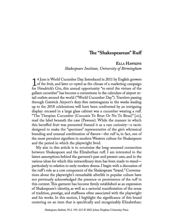 (PDF) The "Shakespearean" Ruff