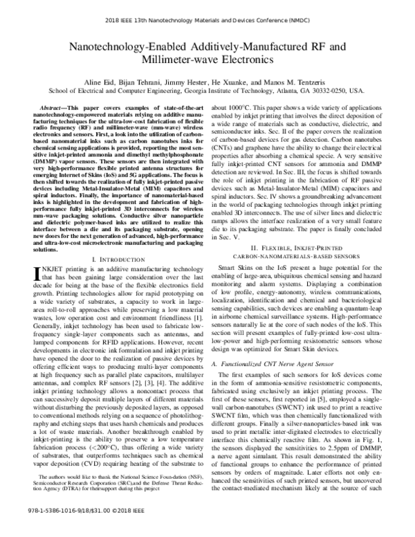 (PDF) Nanotechnology-Enabled Additively-Manufactured RF and Millimeter ...