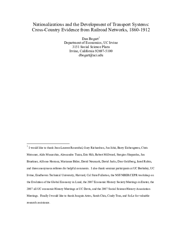 (PDF) Nationalizations and the Development of Transport Systems ...