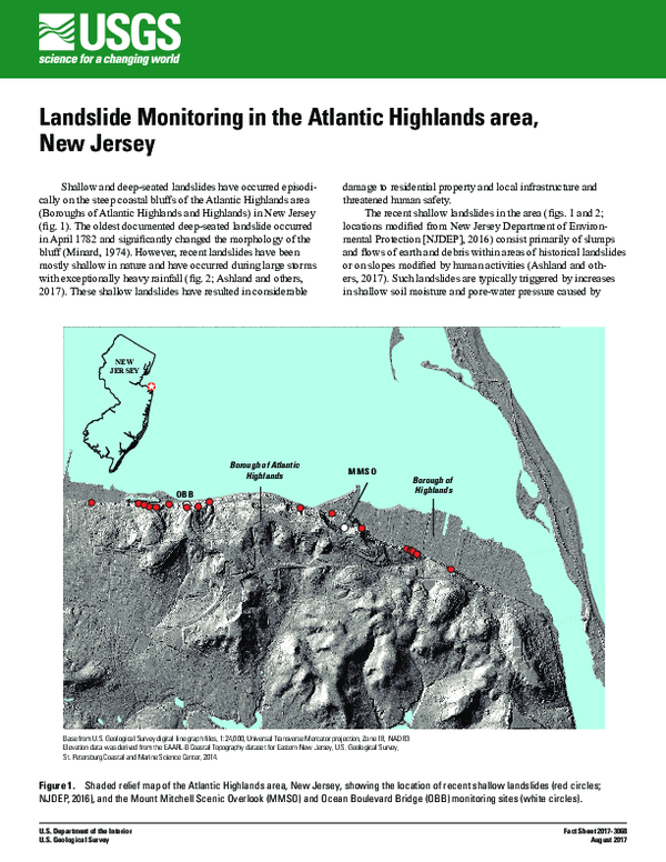 (PDF) Landslide monitoring in the Atlantic Highlands area, New Jersey