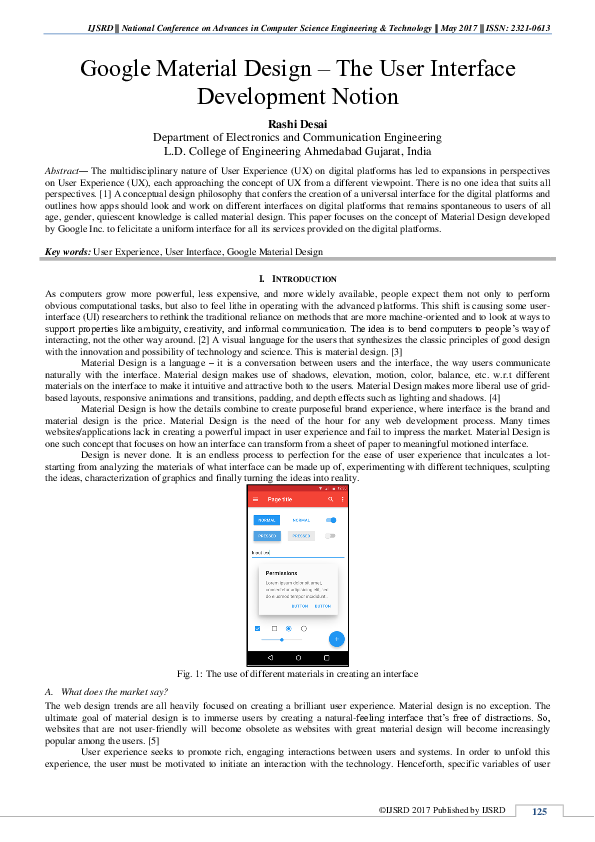 (PDF) Google Material Design - The User Interface Development Notion