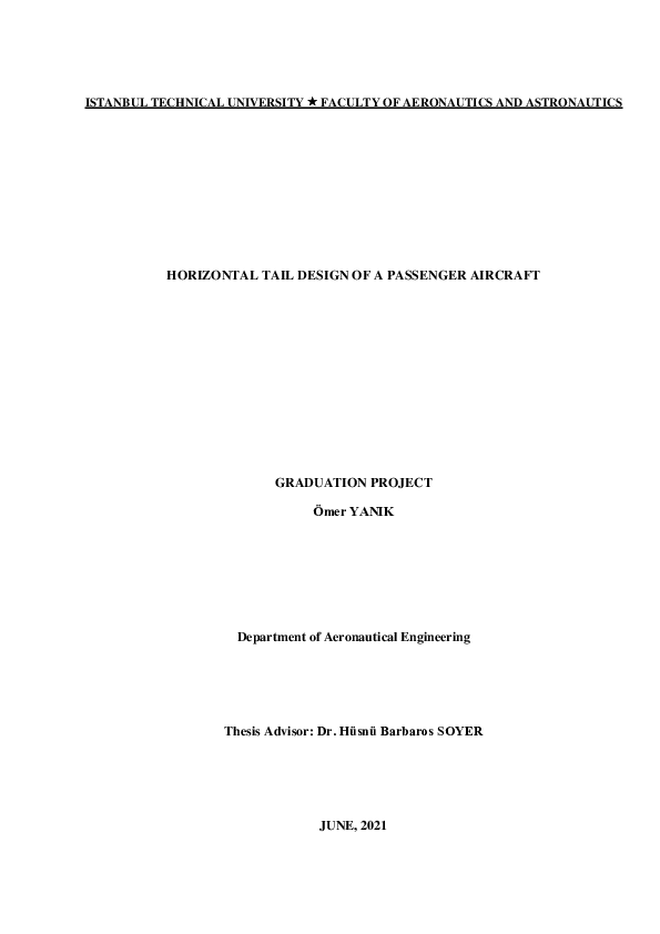 (PDF) HORIZONTAL TAIL DESIGN OF A PASSENGER AIRCRAFT