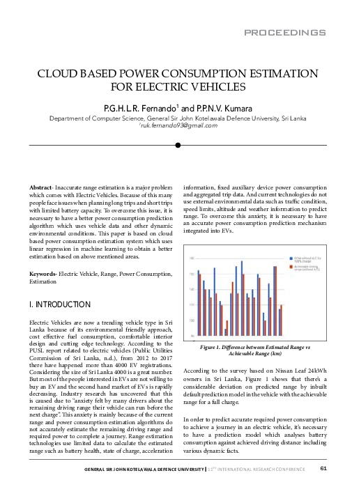 (PDF) Cloud Based Power Consumption Estimation for Electric Vehicles