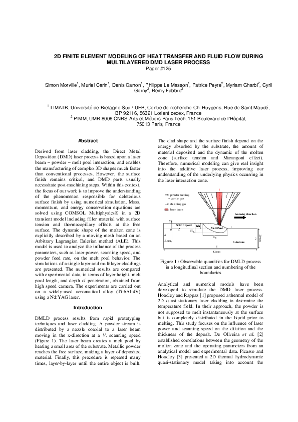 (PDF) 2D finite element modeling of heat transfer and fluid flow during ...