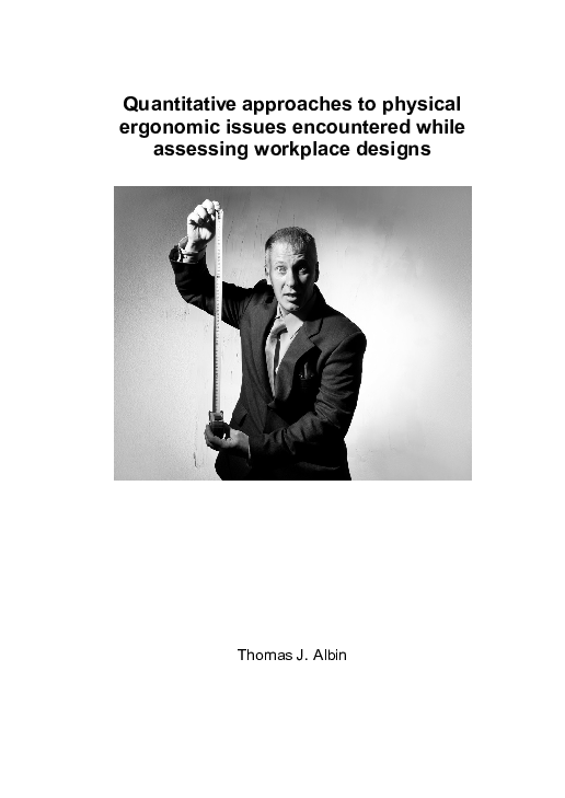 (PDF) Quantitative approaches to physical ergonomic issues encountered ...