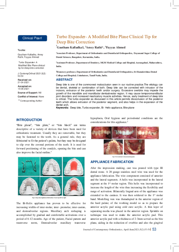 (PDF) Turbo Expander-A Modified Bite Plane Clinical Tip for Deep Bite ...