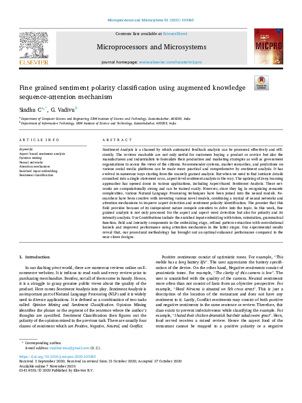 (PDF) Fine grained sentiment polarity classification using augmented knowledge sequence ...