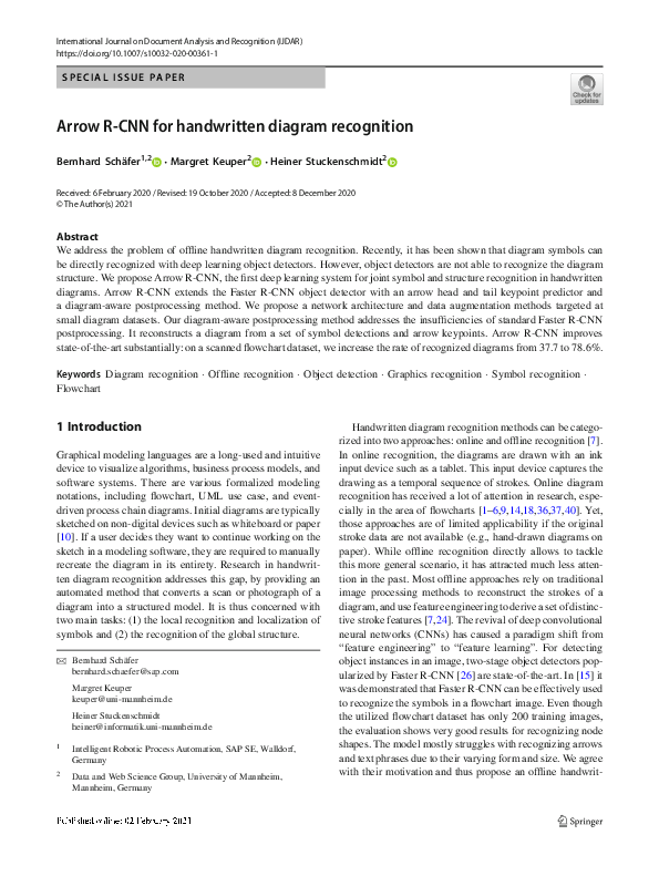 (PDF) Arrow R-CNN for handwritten diagram recognition