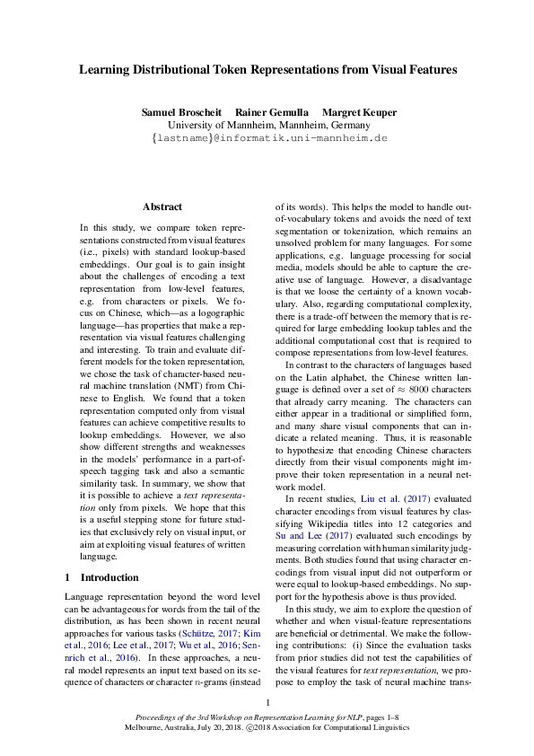 (PDF) Distributional Token Representations from Visual Features ...