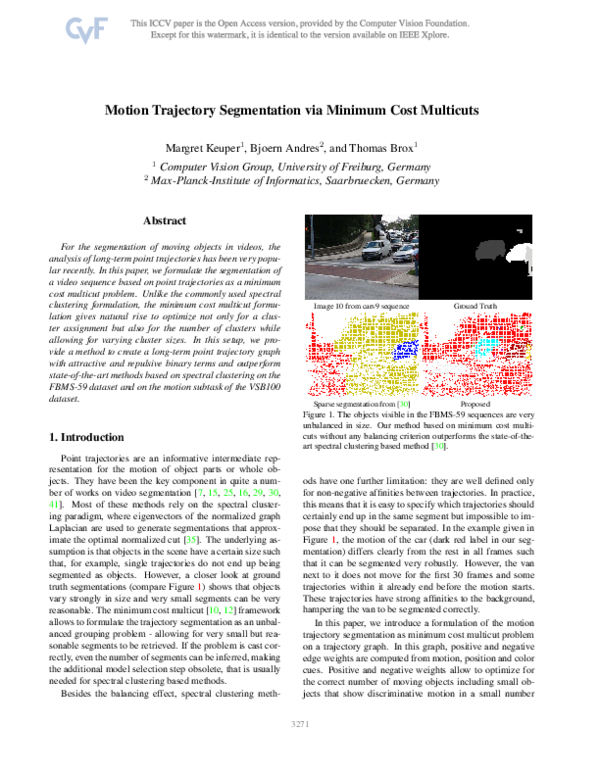 Pdf Motion Trajectory Segmentation Via Minimum Cost Multicuts 8029