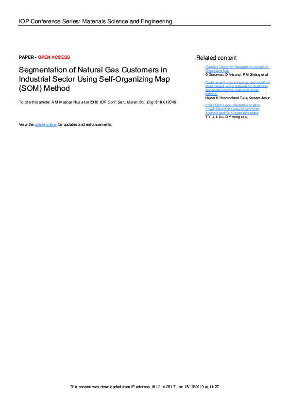 (PDF) Segmentation of Natural Gas Customers in Industrial Sector Using ...