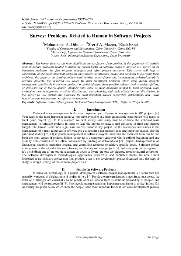 (PDF) Human Factor Challenges in Software Projects