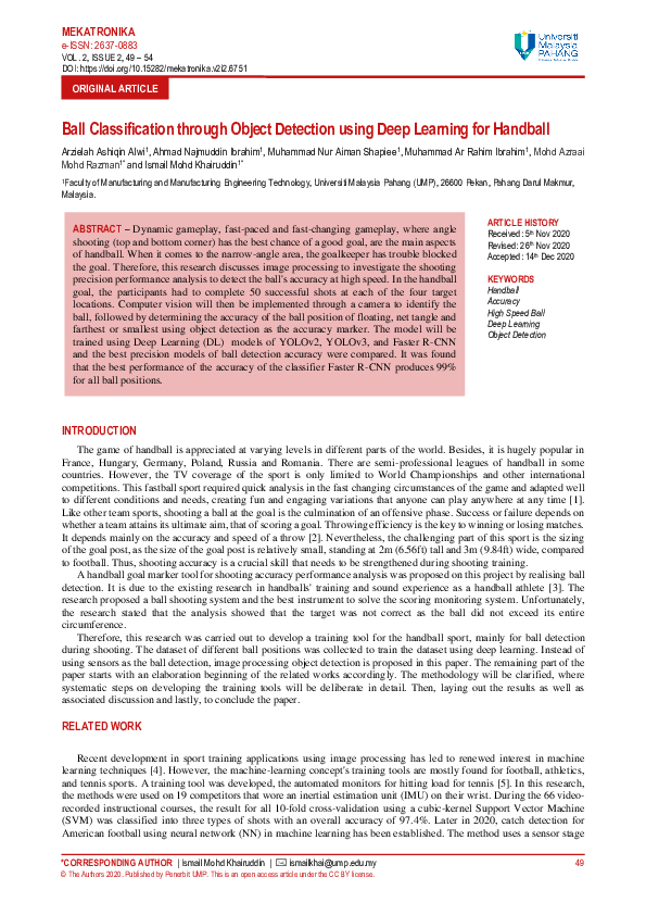 (PDF) Ball Classification through Object Detection using Deep Learning ...