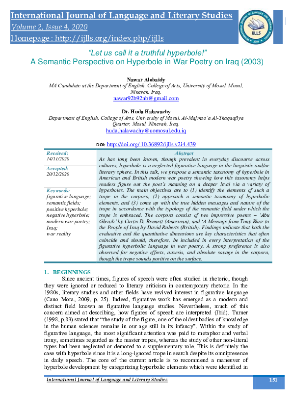 (PDF) “Let us call it a truthful hyperbole!” A Semantic Perspective on ...