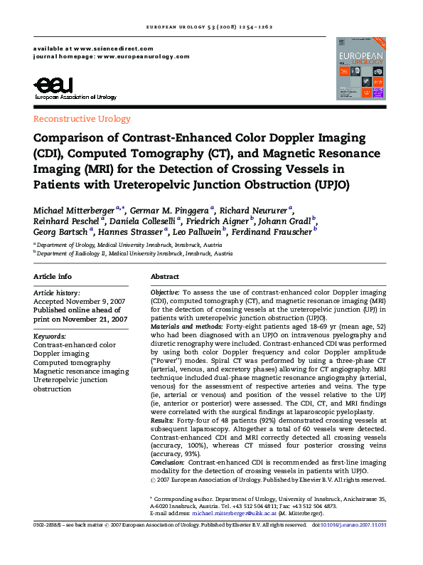 (PDF) Comparison of Contrast-Enhanced Color Doppler Imaging (CDI ...