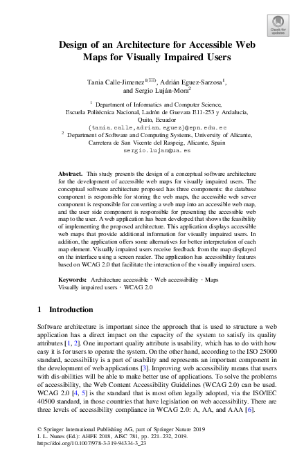 (PDF) Design of an Architecture for Accessible Web Maps for Visually ...