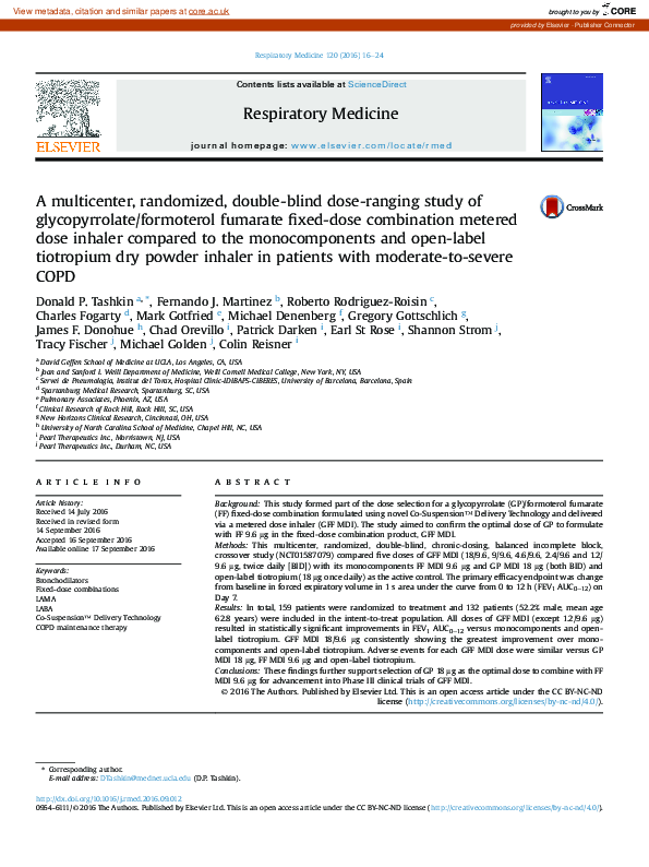 (PDF) A multicenter , randomized , double-blind dose-ranging study of ...