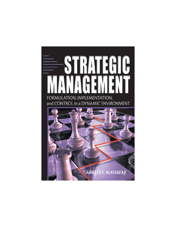 (PDF) Strategic management: formulation, implementation and control