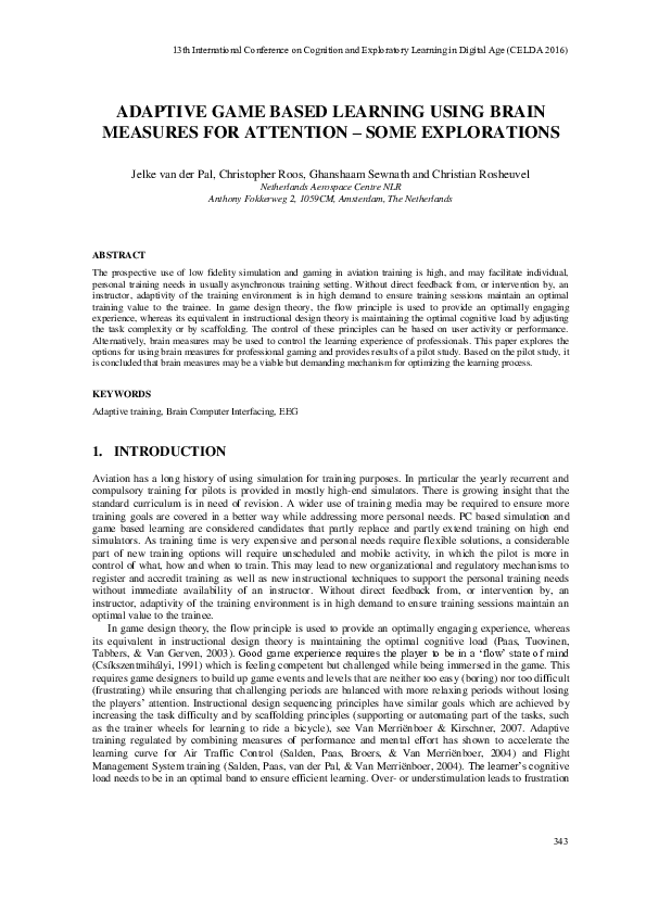 (PDF) Adaptive Game Based Learning Using Brain Measures for Attention ...