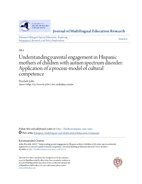 (PDF) Understanding parental engagement in Hispanic mothers of children ...