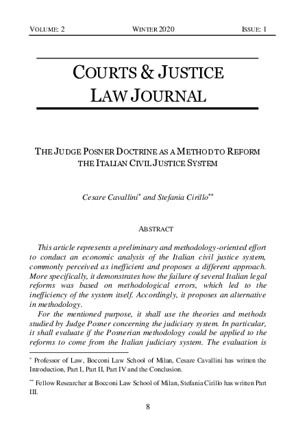 (PDF) The Italian Civil Justice System
