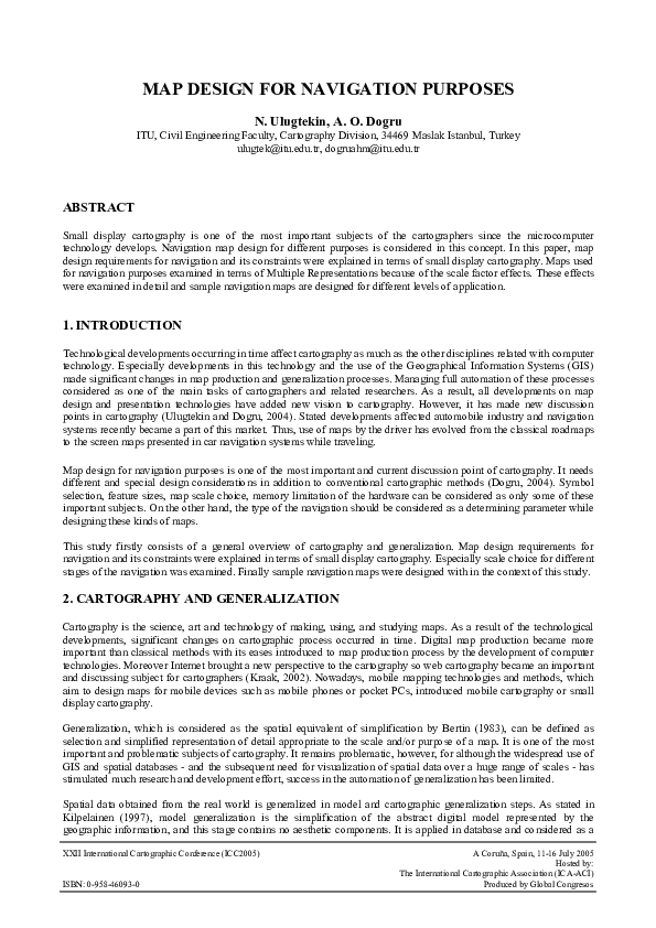 (PDF) Map Design for Navigation Purposes