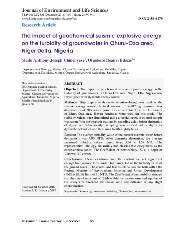 (PDF) The impact of geochemical seismic explosive energy on the ...