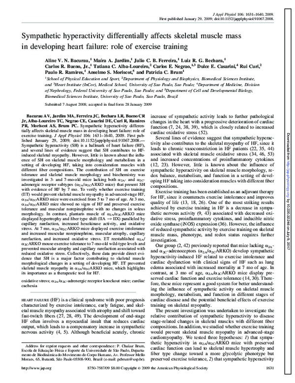 (PDF) Sympathetic hyperactivity differentially affects skeletal muscle ...