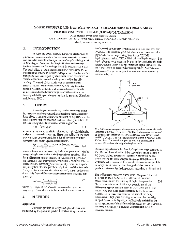 (PDF) Pile Driving with Bubble Curtain Mitigation