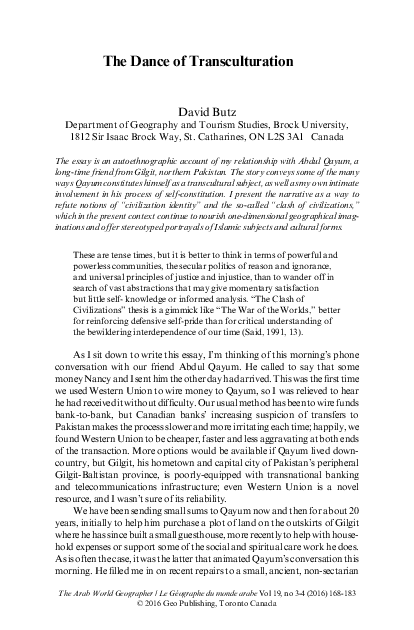 (PDF) The Dance of Transculturation