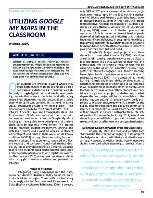 (PDF) Utilizing Google My Maps in the Classroom