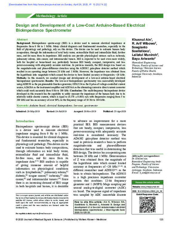 (PDF) Design and Development of a Low-Cost Arduino-Based Electrical ...