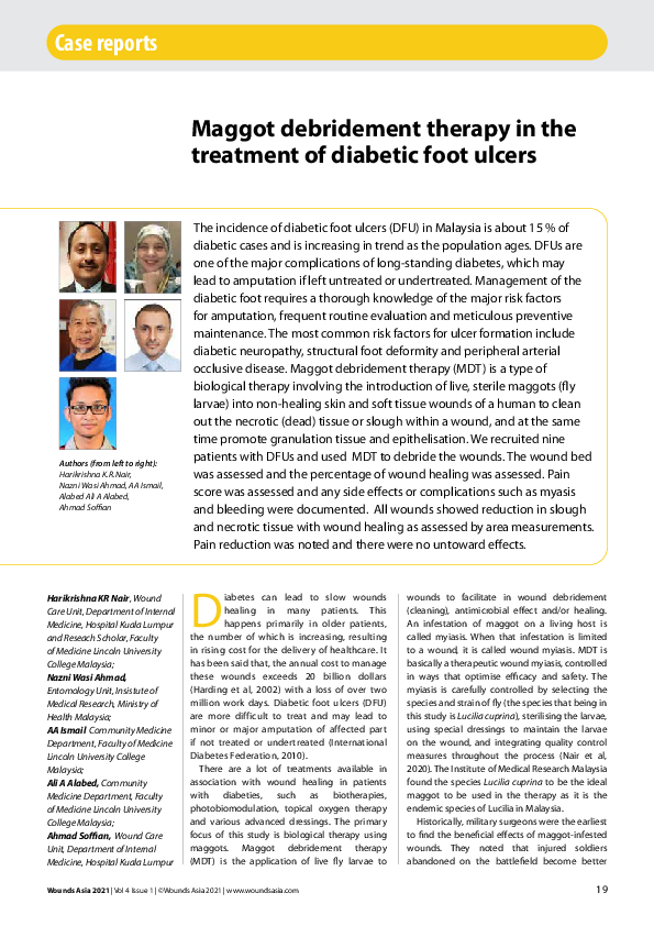 (PDF) The Using of Lucilia Cuprina Maggots in the Treatment of Diabetic ...