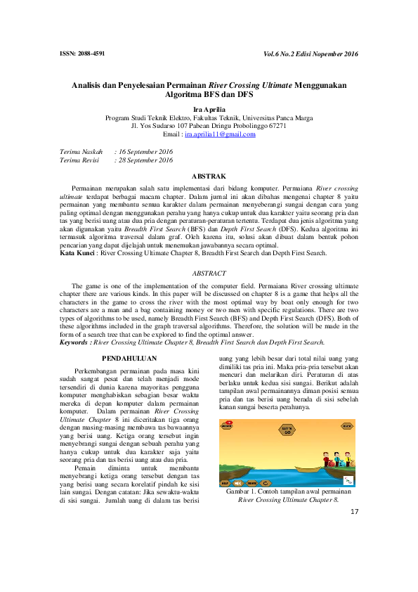 (PDF) Analisis dan Penyelesaian Permainan River Crossing Ultimate ...