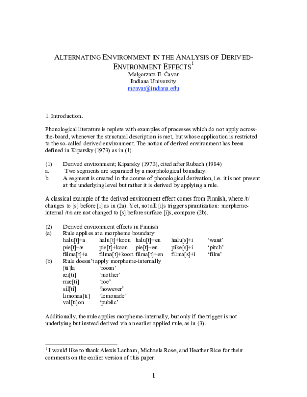 (PDF) Alternating environment in the analysis of derived environment ...