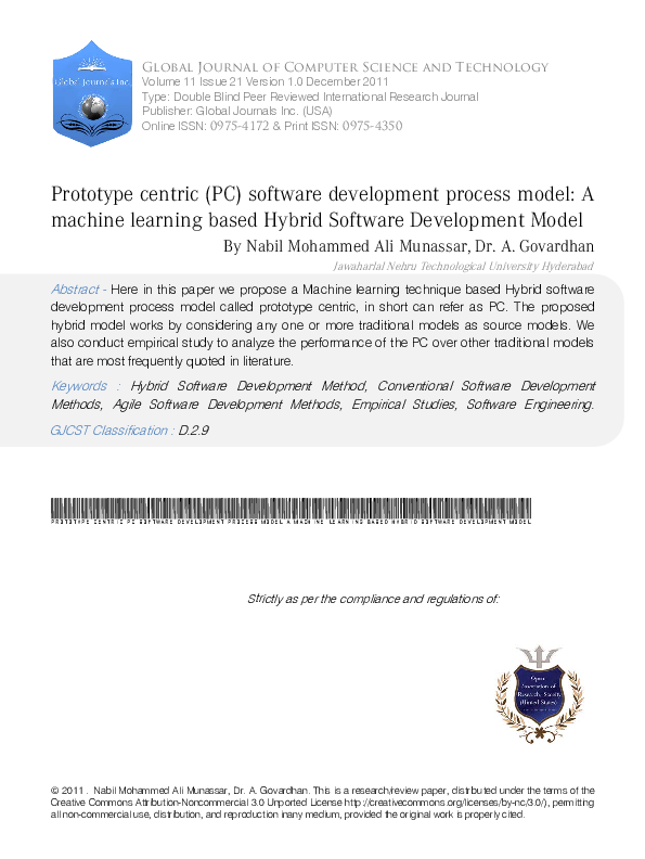 (PDF) Prototype centric ( PC ) software development process model : A ...