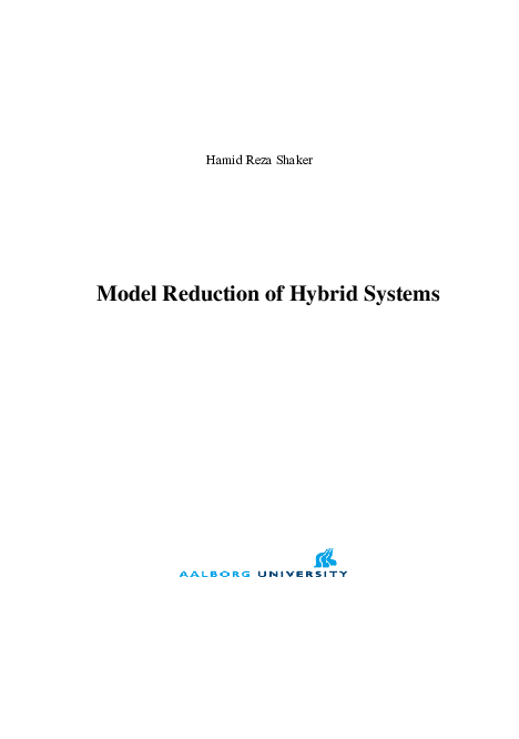 (PDF) Model Reduction of Hybrid Systems