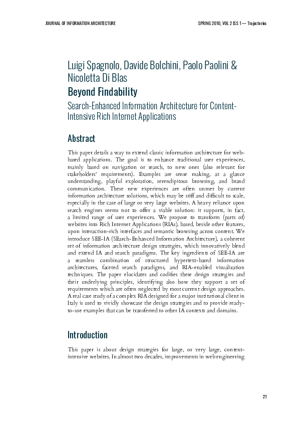 (PDF) Beyond Findability