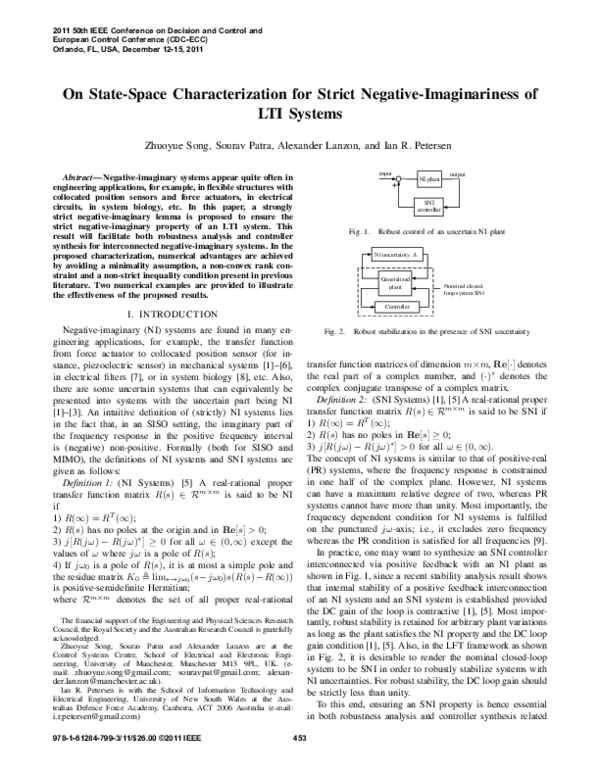 Pdf State Space Characterization Of Lti Systems