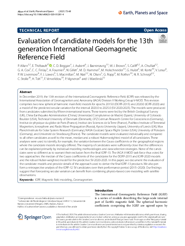 (PDF) Evaluation of candidate models for the 13th generation ...