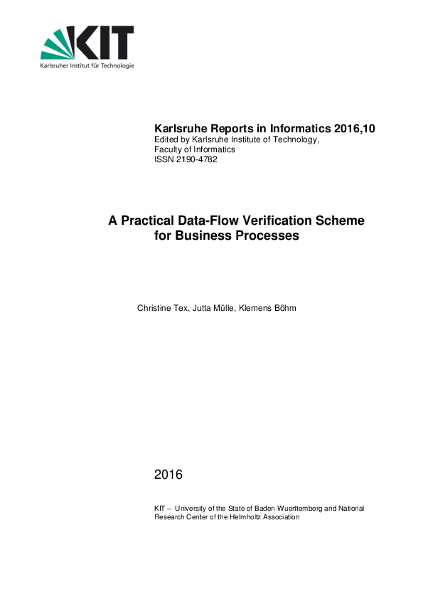 Pdf A Practical Data Flow Verification Scheme For Business Processes