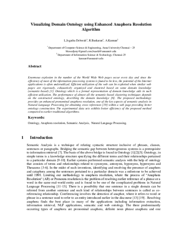 (PDF) Visualizing Domain Ontology using Enhanced Anaphora Resolution Algorithm