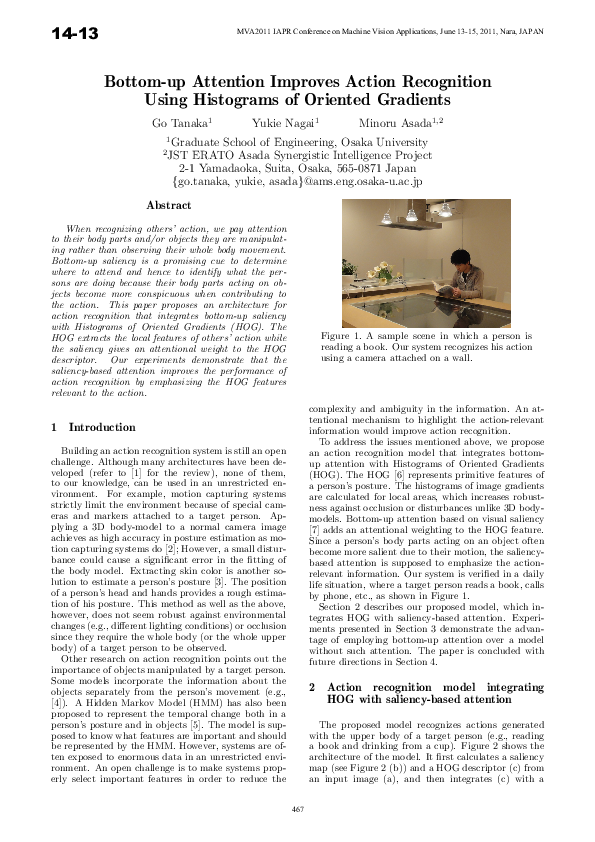 (PDF) Bottom-up Attention Improves Action Recognition Using Histograms of Oriented Gradients ...