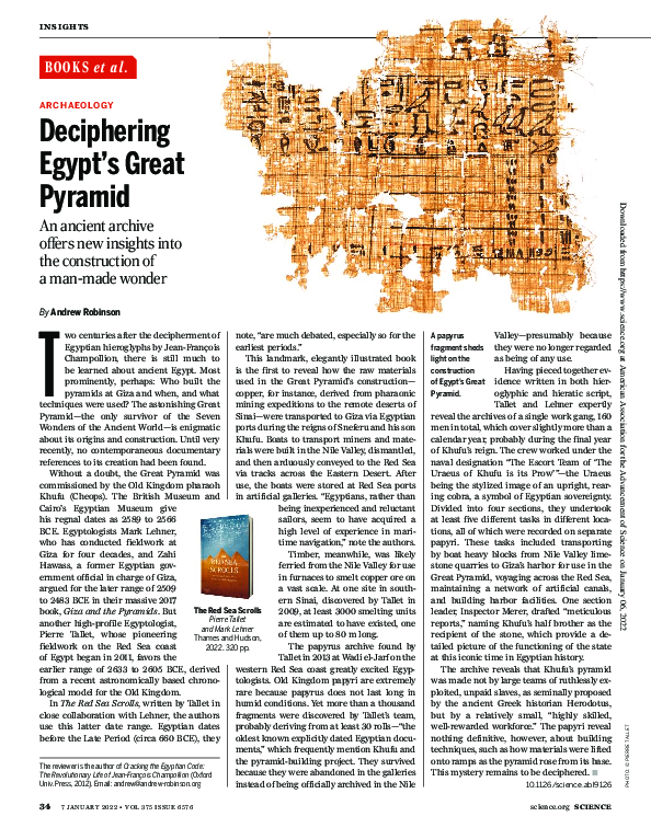 (PDF) Deciphering Egypt’s Great Pyramid