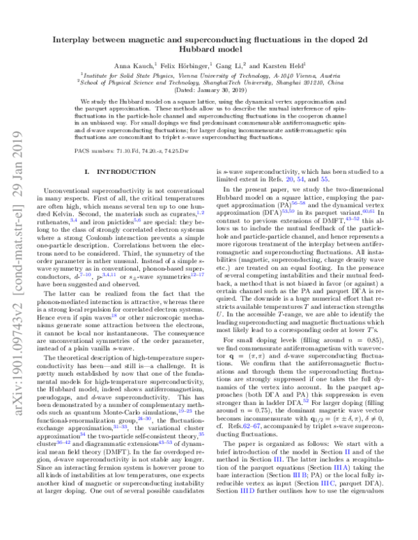 (PDF) Interplay between magnetic and superconducting fluctuations in ...
