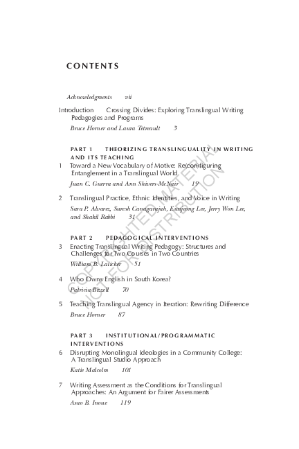 (PDF) The Ins and Outs of Translingual Work