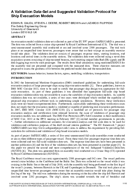 Pdf A Validation Data Set And Suggested Validation Protocol For Ship