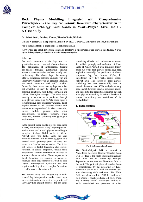 (PDF) Rock Physics Modelling Integrated with Comprehensive Petrophysics ...